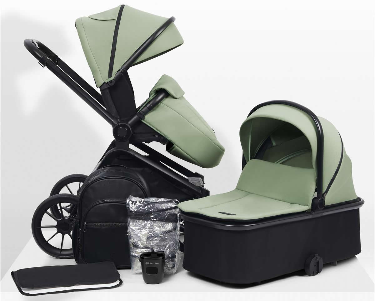Ickle Bubba Altima 2 in 1 Pram Bundle, Sage Green